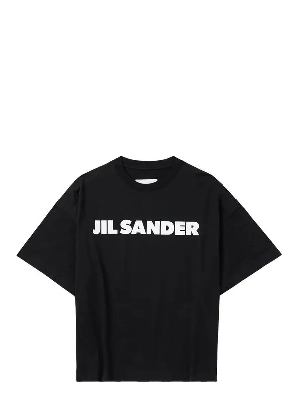 JIL SANDER Logo-print Cotton T-shirt - Black