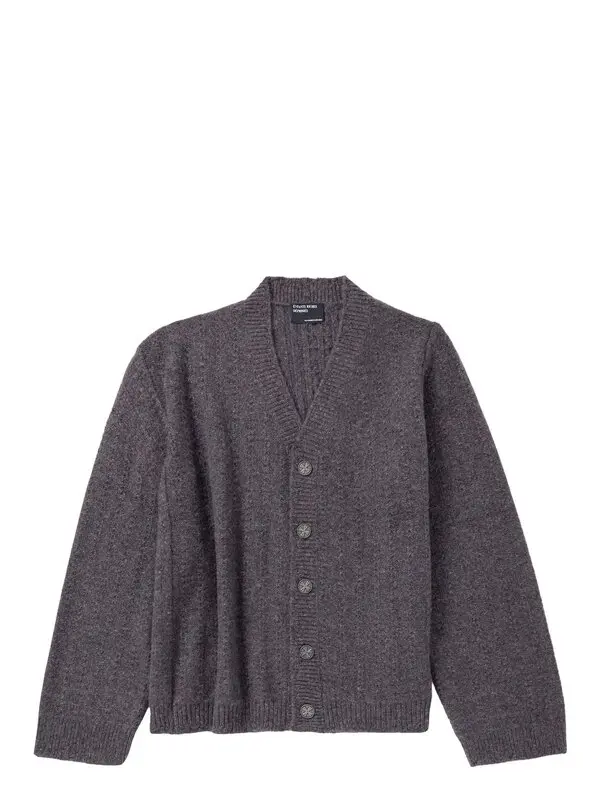 Enfants Riches Déprimés Asymmetrical Loro Piana Cashmere Cardigan - Gray