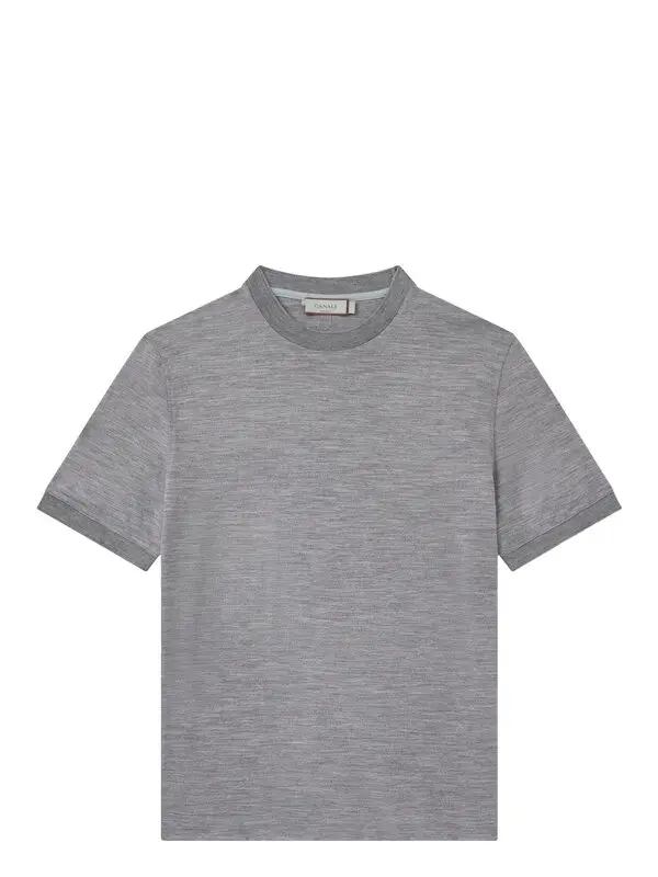 Canali Virgin Wool-jersey T-shirt - Gray