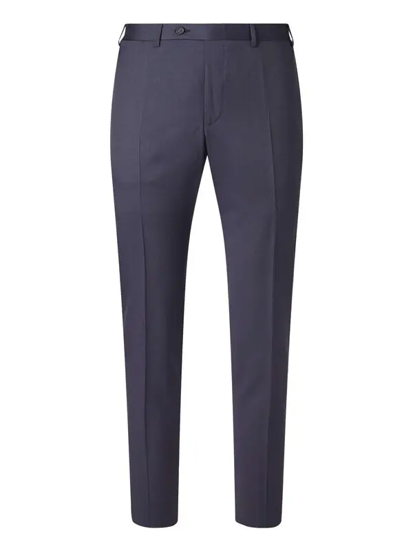 Canali Ff Straight-leg Wool Trousers - Navy