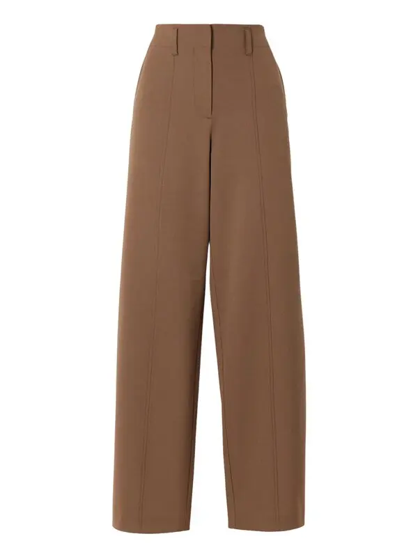 Ulla Johnson Ames Pleated Twill Barrel-leg Pants - Brown