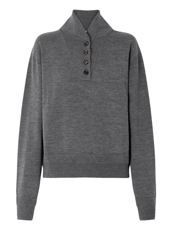 Veronica De Piante Alicia Wool Polo Shirt - Gray