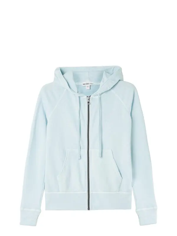 JAMES PERSE Vintage French Cotton-terry Hoodie - Blue