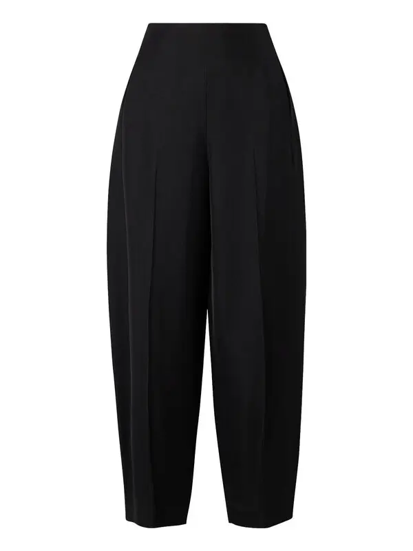 FFORME Yvette Twill Barrel-leg Pants - Black