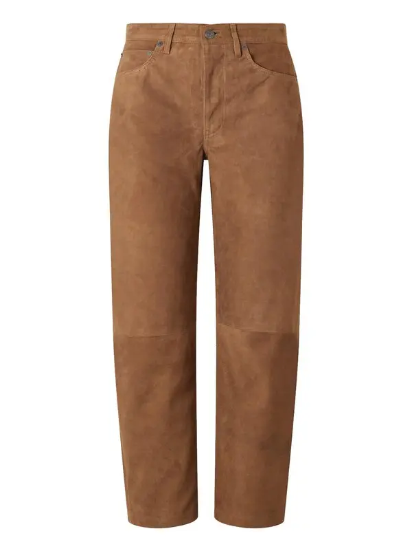 Citizens Of Humanity Miro Suede Barrel-leg Pants - Brown