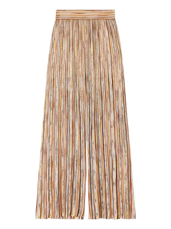 Missoni Embellished Crochet-knit Wide-leg Pants - Brown