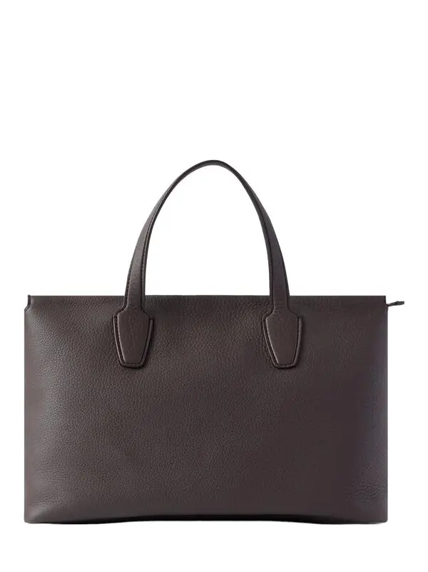 THE ROW Marcel Textured-leather Tote - Brown