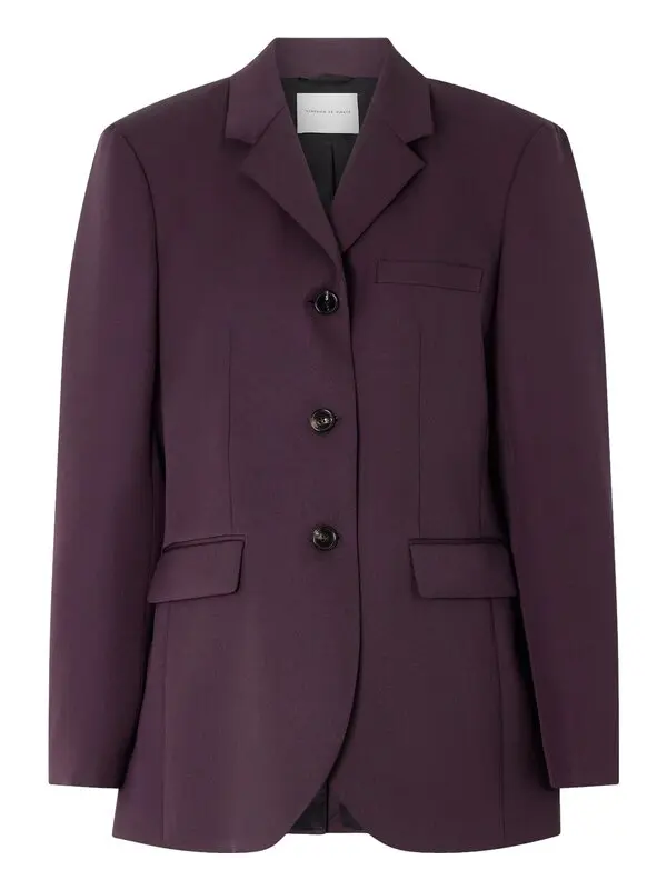 Veronica De Piante Fini Wool Blazer - Purple