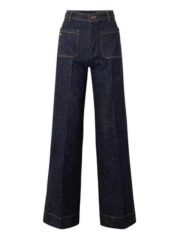 Victoria Beckham Alina High-rise Wide-leg Jeans - Blue