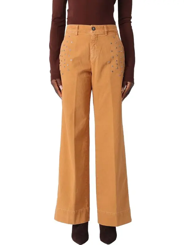 MASON'S Wide-leg Trousers - Brick Red