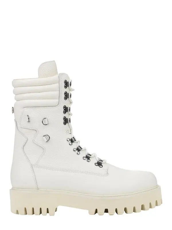 WHO DECIDES WAR BY EV BRAVADO Field Boots - Cream