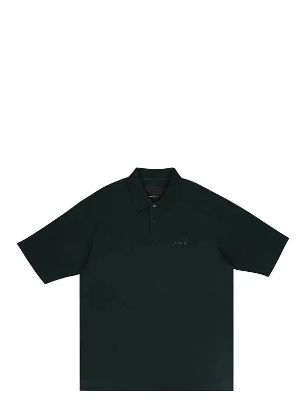 PURPLE BRAND Logo Patch Polo Shirt - Green