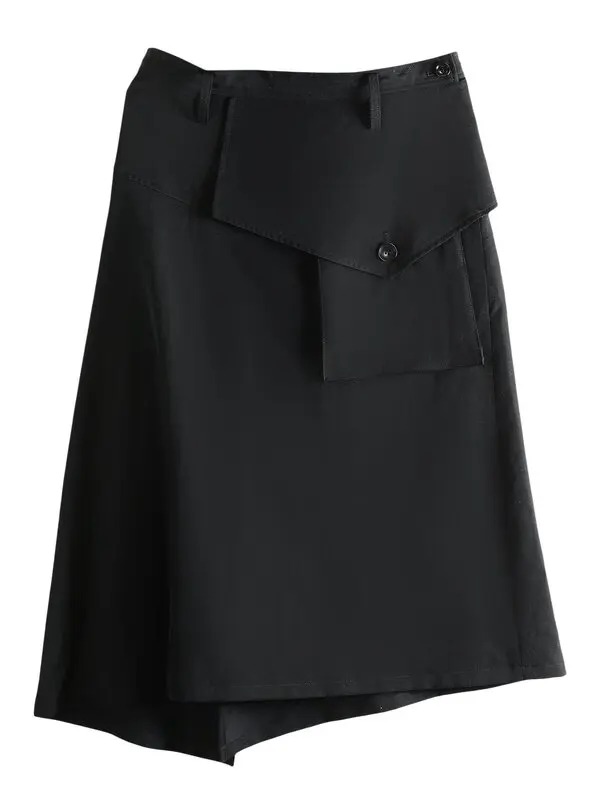 Y’s Big Flap Skirt - Black