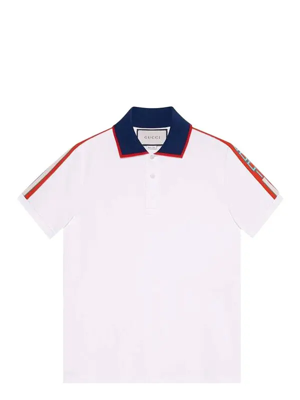 Gucci Polo With Stripe - White