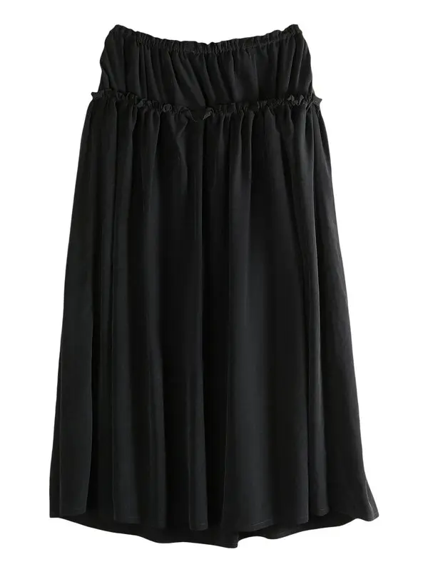 Y’s Ko Double Gathered Skirt - Black