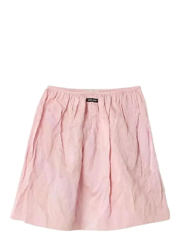 Miu Miu Logo-detail Mini Skirt - Pink