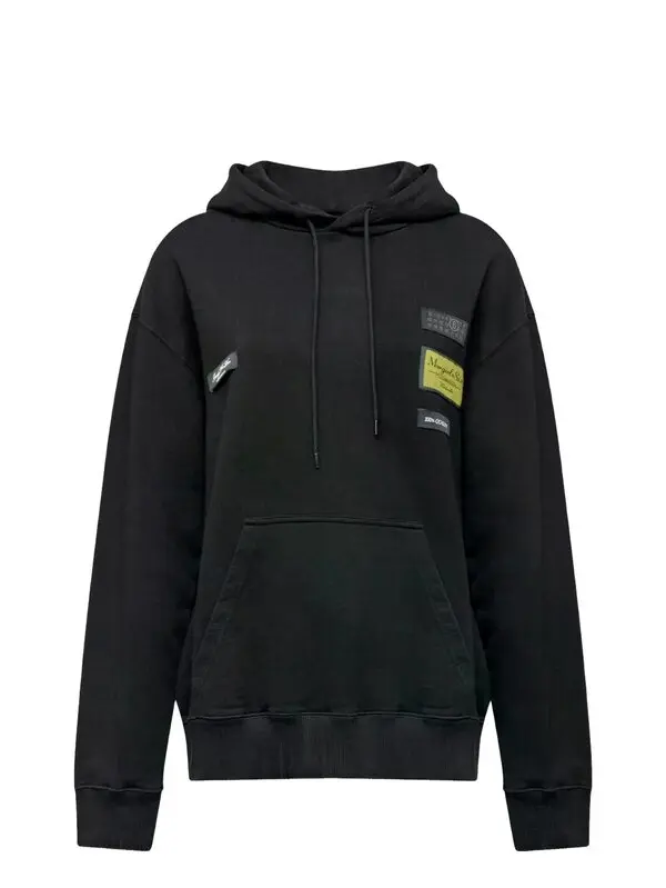 MAISON MARGIELA Patch Hooded Hoodie - Black