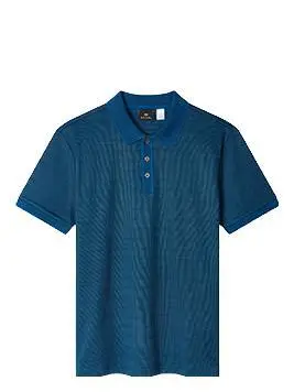 Paul Smith Textured Jacquard Polo Shirt - Blue