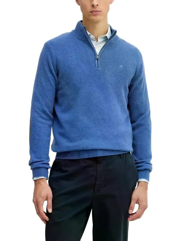 HACKETT Elbow-patch Sweater - Blue