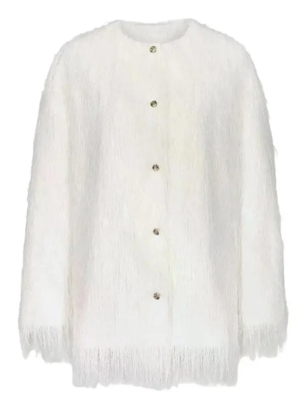 Loulou De Saison Filipo Fringed-detail Coat - White