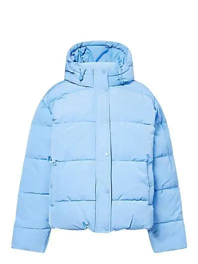 ADANOLA Hooded Puffer Jacket - Ice Blue