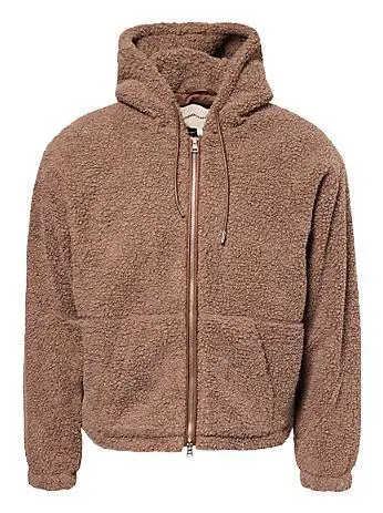 THE COUTURE CLUB Borg Padded Fleece Jacket - Brown