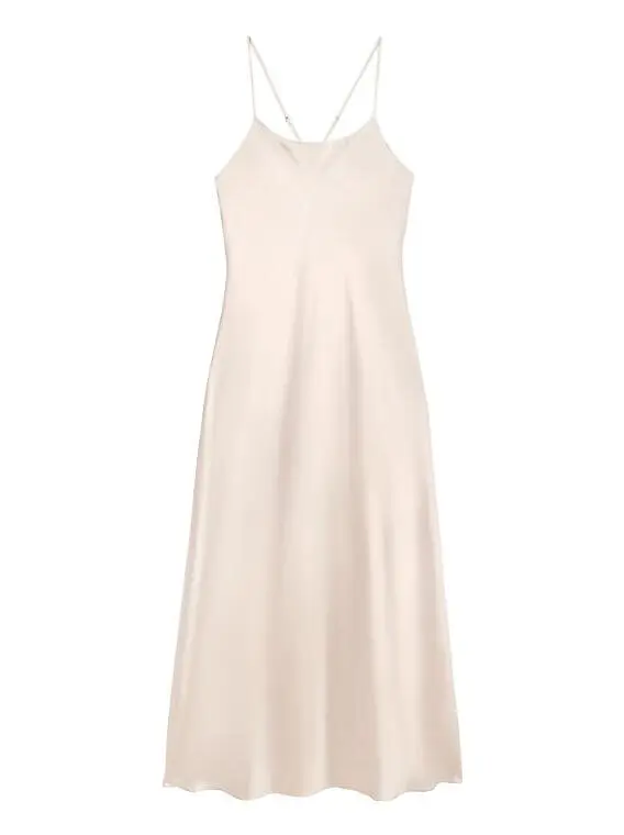 THE WHITE COMPANY Cross-back Maxi Silk Nightdress - Palechampa