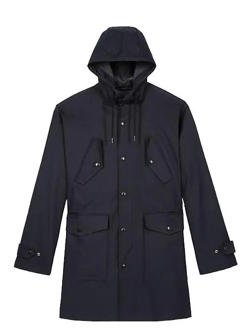 The Kooples Regular-fit Woven Parka - Navy