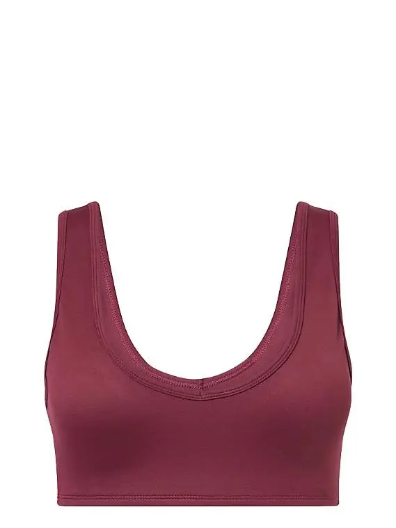 SISTERLY TRIBE Deep V-neck Scoop-back Jersey Bra - Dark Cherry