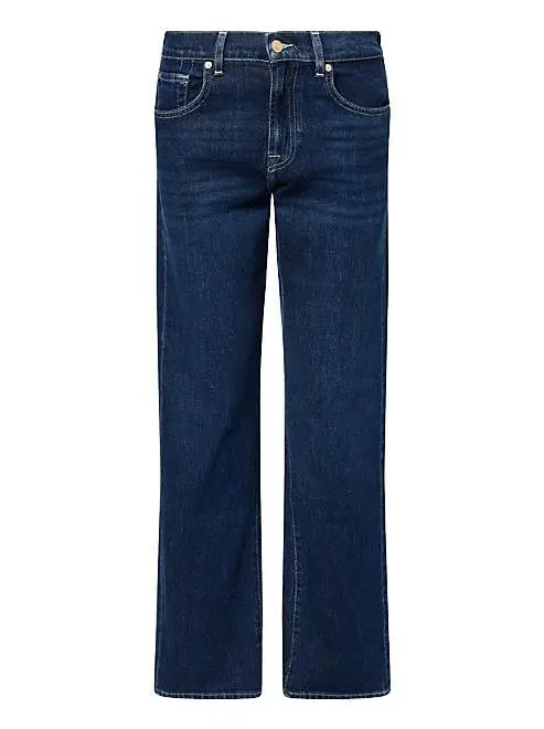 7 For All Mankind Tess Straight-leg Mid-rise Denim Jeans - Oceandrift