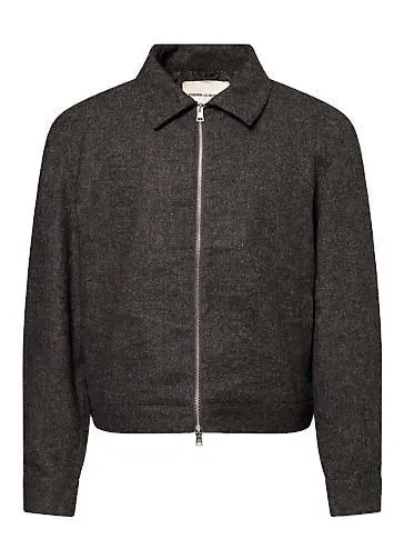 THE COUTURE CLUB Tailored Herringbone Woven Jacket - Charcoal