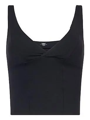 Monday Swimwear Glacier V-neck Stretch-jersey Tank Top - Black Jersey
