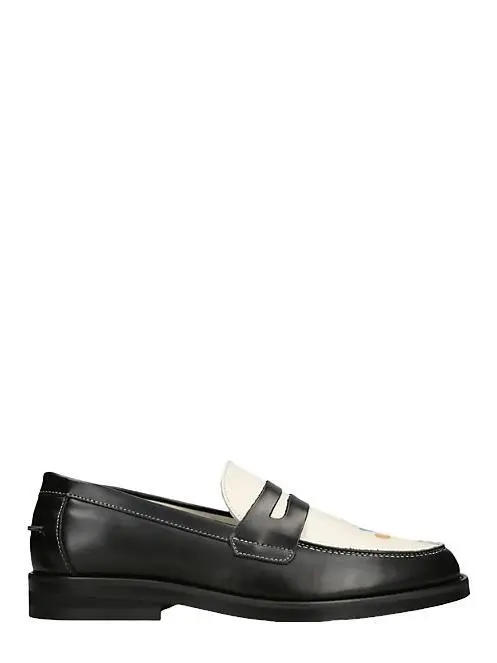 DUKE + DEXTER Disney Donald Duck Leather Loafers - Blk/white