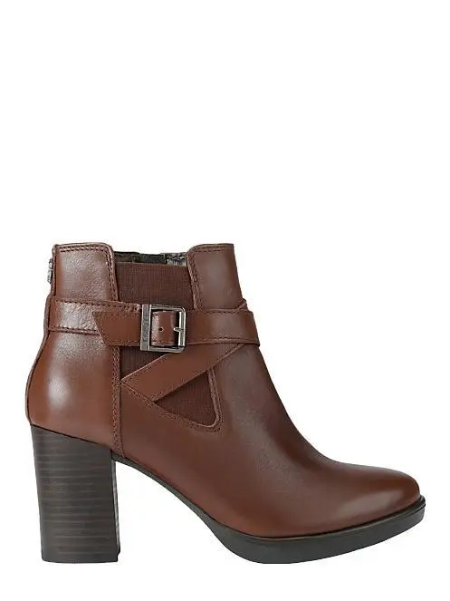 Carvela Wide-fit Leather Heeled Ankle Boots - Brown