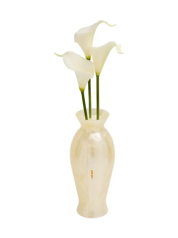 Cult Gaia Florence Acrylic Calla Lily Vase Clutch - Ivory