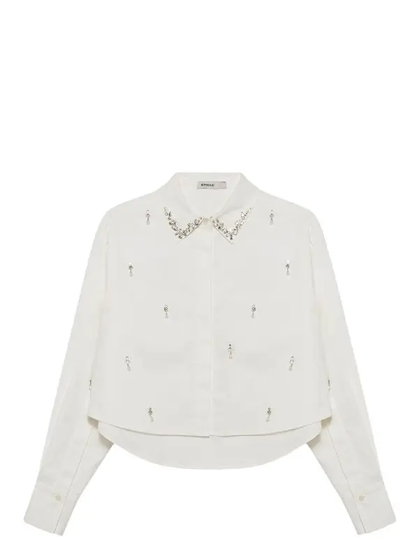 Simkhai Renata Embellished Shirt - White