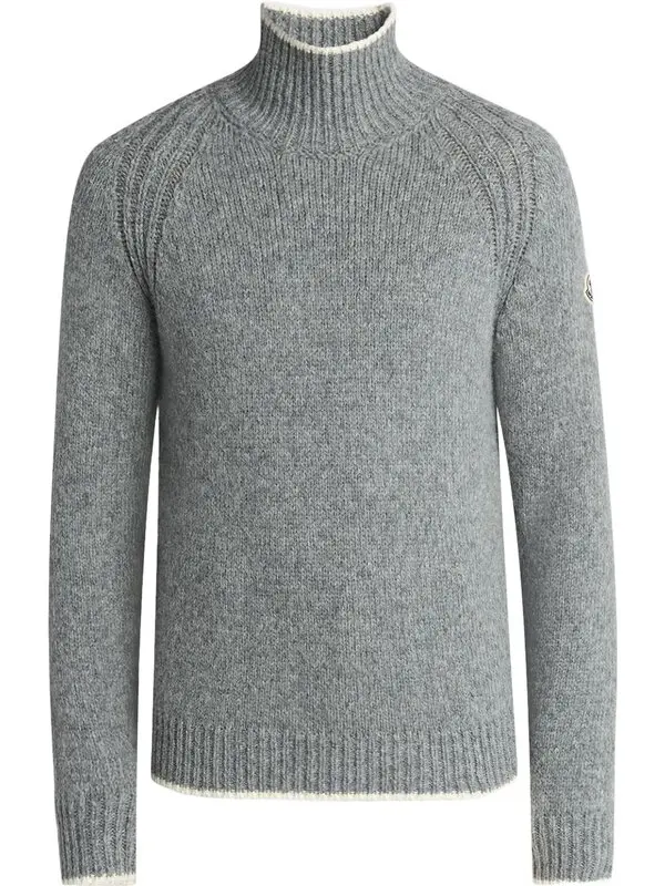 Moncler Wool-blend Turtleneck Sweater - Dark Grey