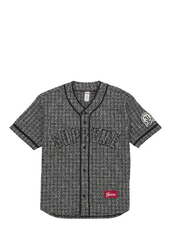 Supreme Boucle Baseball Jersey - Black