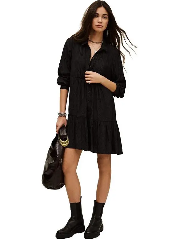 Ba&sh Rosyna Mini Shirt Dress - Black