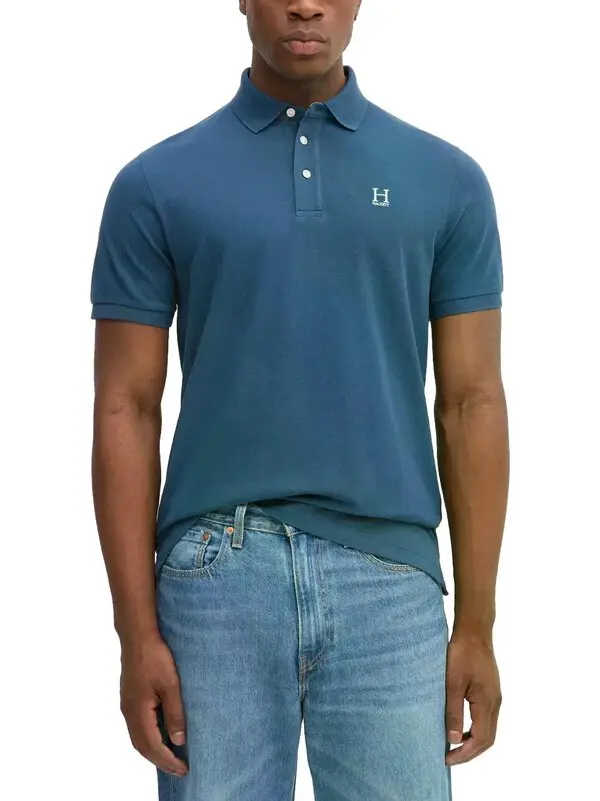 HACKETT Logo-embroidered Polo Shirt - Blue