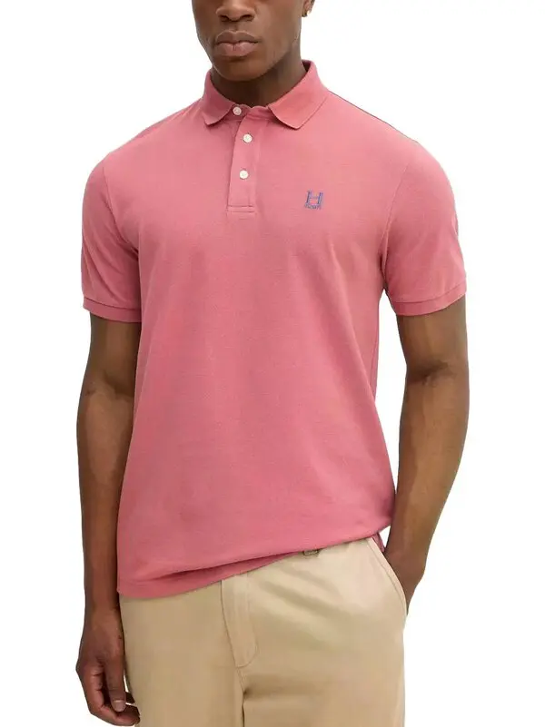 HACKETT Logo-embroidered Polo Shirt - Pink