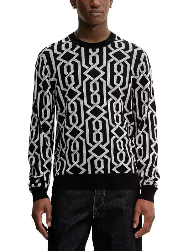 Hugo Jacquard-pattern Sweater - Black