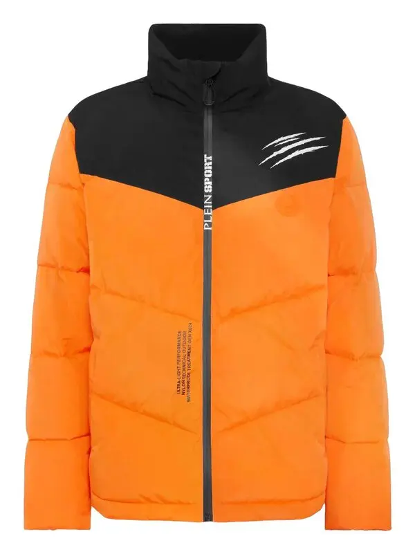 PLEIN SPORT Scratch Puffer Jacket - Orange