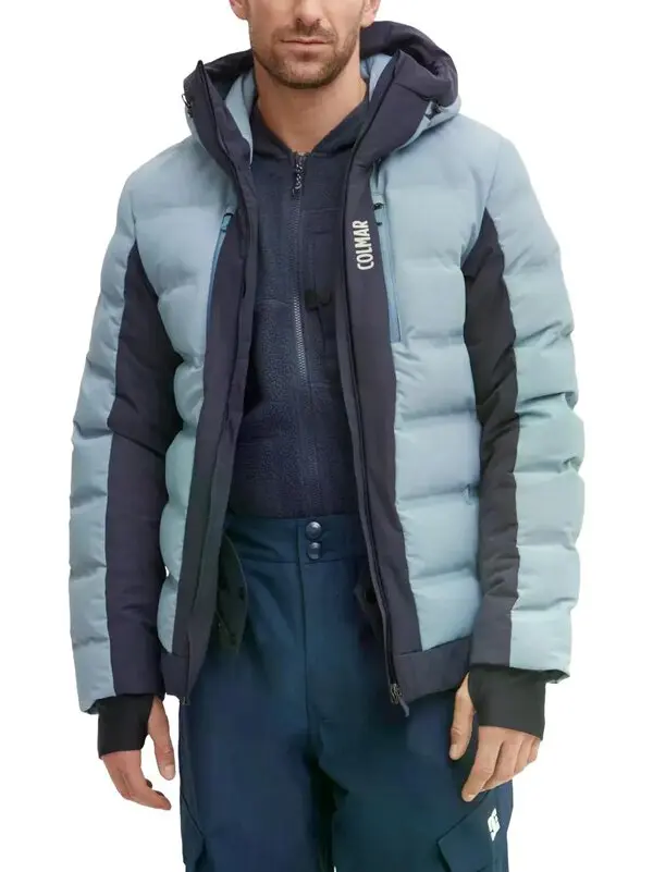 COLMAR Hooded Panelled Ski Jacket - Blue