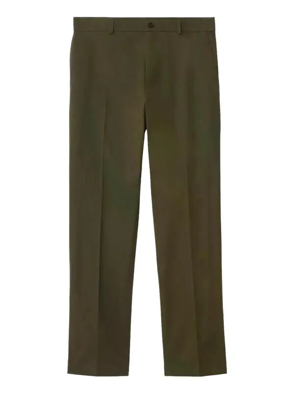 Burberry Logo-embroidered Trousers - Green
