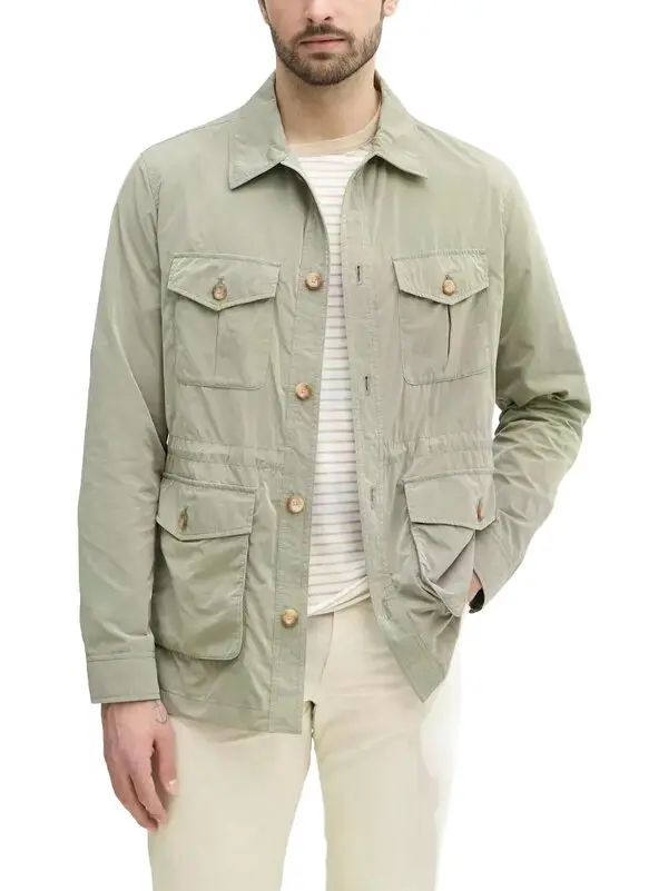 MARCIANO Polo-collar Buttoned Jacket - Green