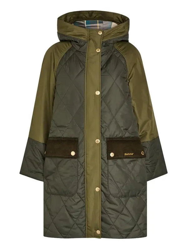 Barbour Elspeth Hooded Quilted Jacket - Olive