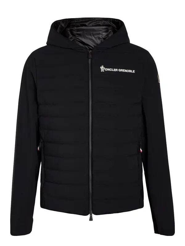 Moncler Logo Hooded Shell Jacket - Black