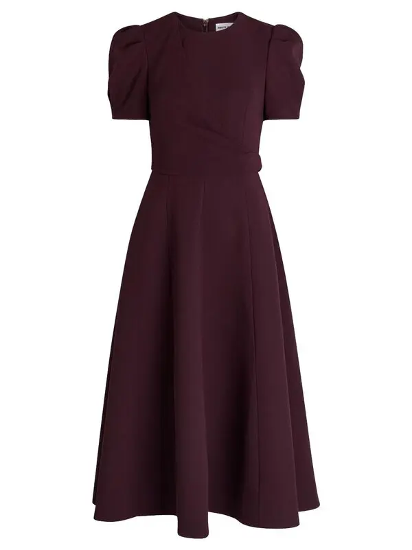 Rebecca Vallance Syrah Panelled Crepe Midi Dress - Purple