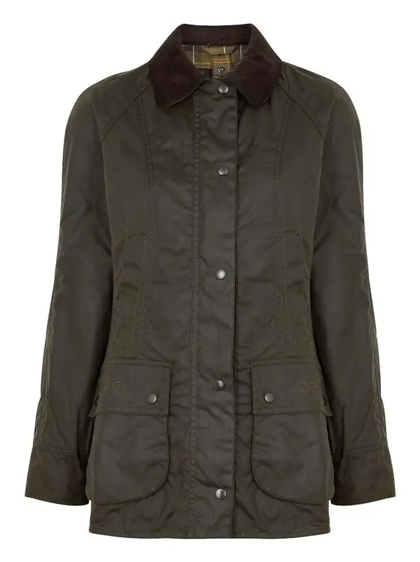 Barbour Beadnell Waxed Cotton Jacket - Dark Green